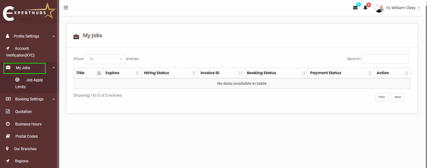 How to track your work progress – Service providers portal